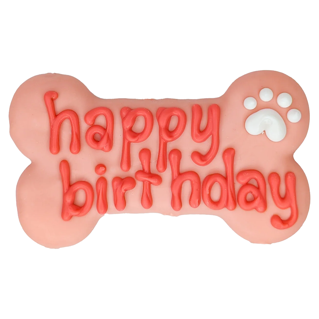 Bosco & Roxy's Happy Birthday Bone - Pink [6"] | MB Country Living