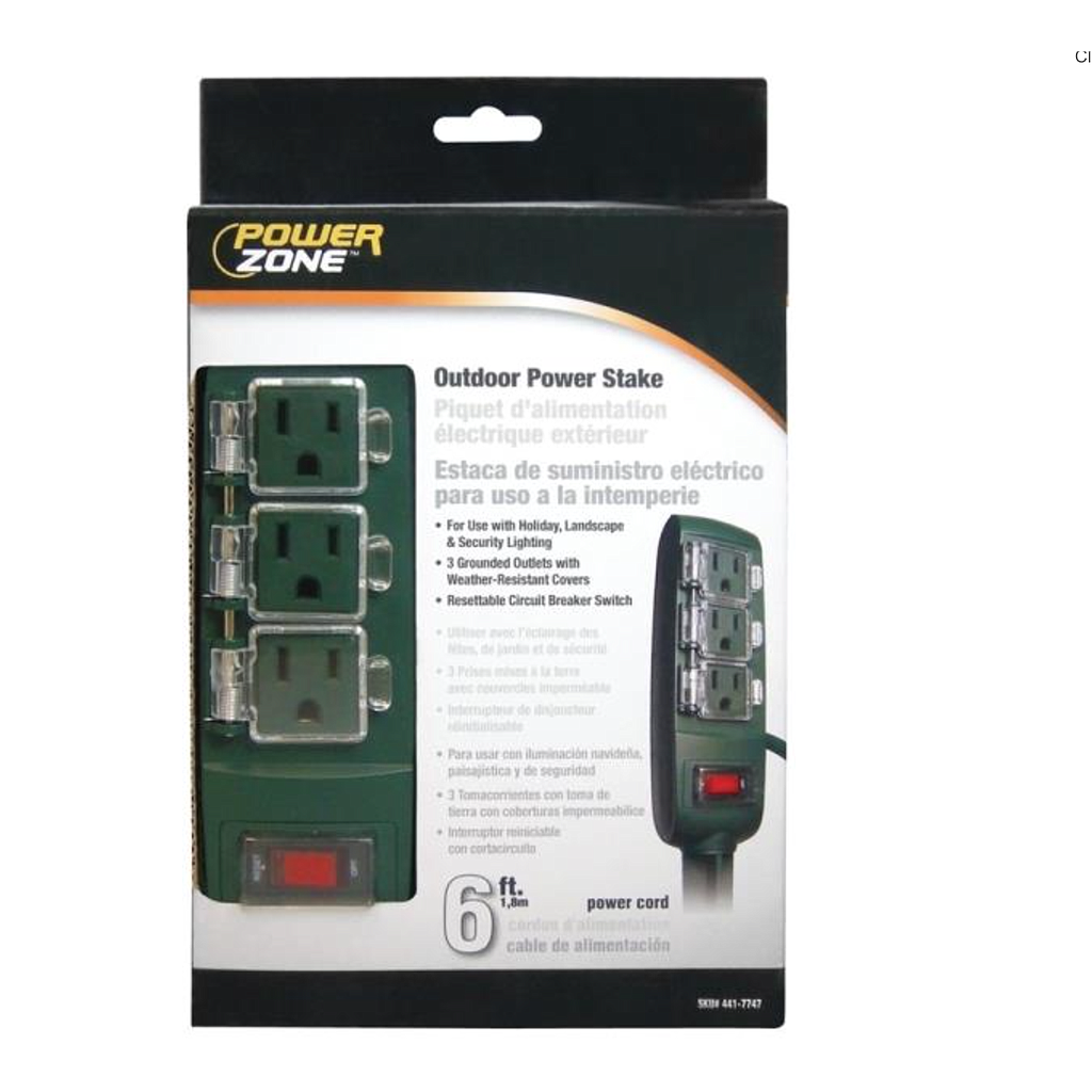 OUTDOOR YARD STAKE 3-OUTLET | MB Country Living